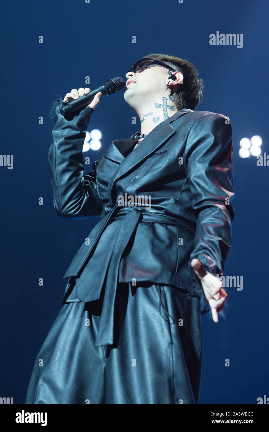 The artist Tiago PZK during his concert at the Movistar Arena, on 14 ...