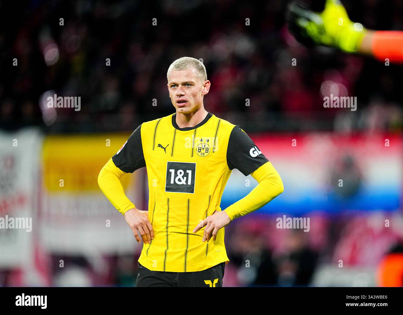 Red Bull Arena, Leipzig, Germany. 15th Mar, 2025. Julian Ryerson of ...