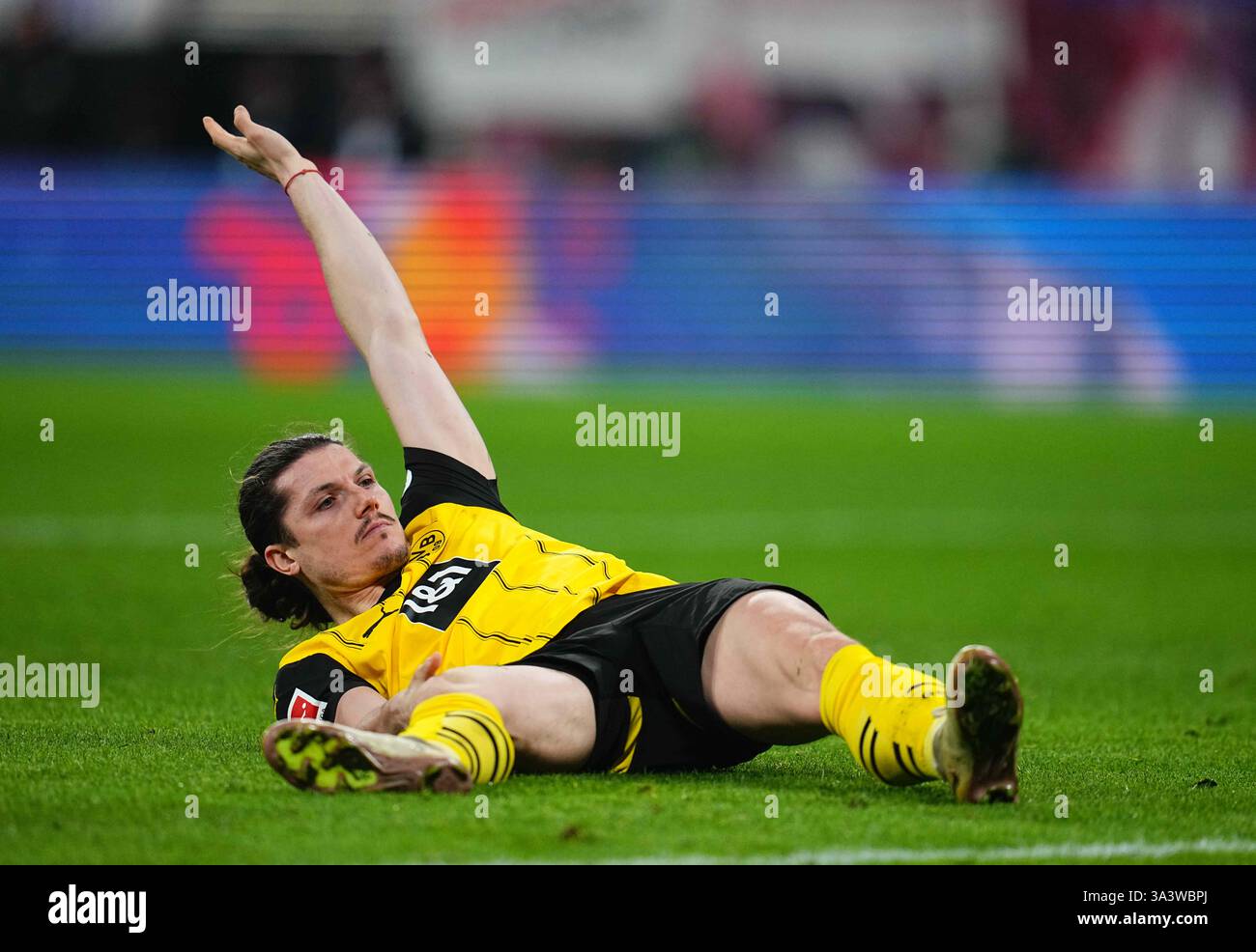 Red Bull Arena, Leipzig, Germany. 15th Mar, 2025. Marcel Sabitzer of ...