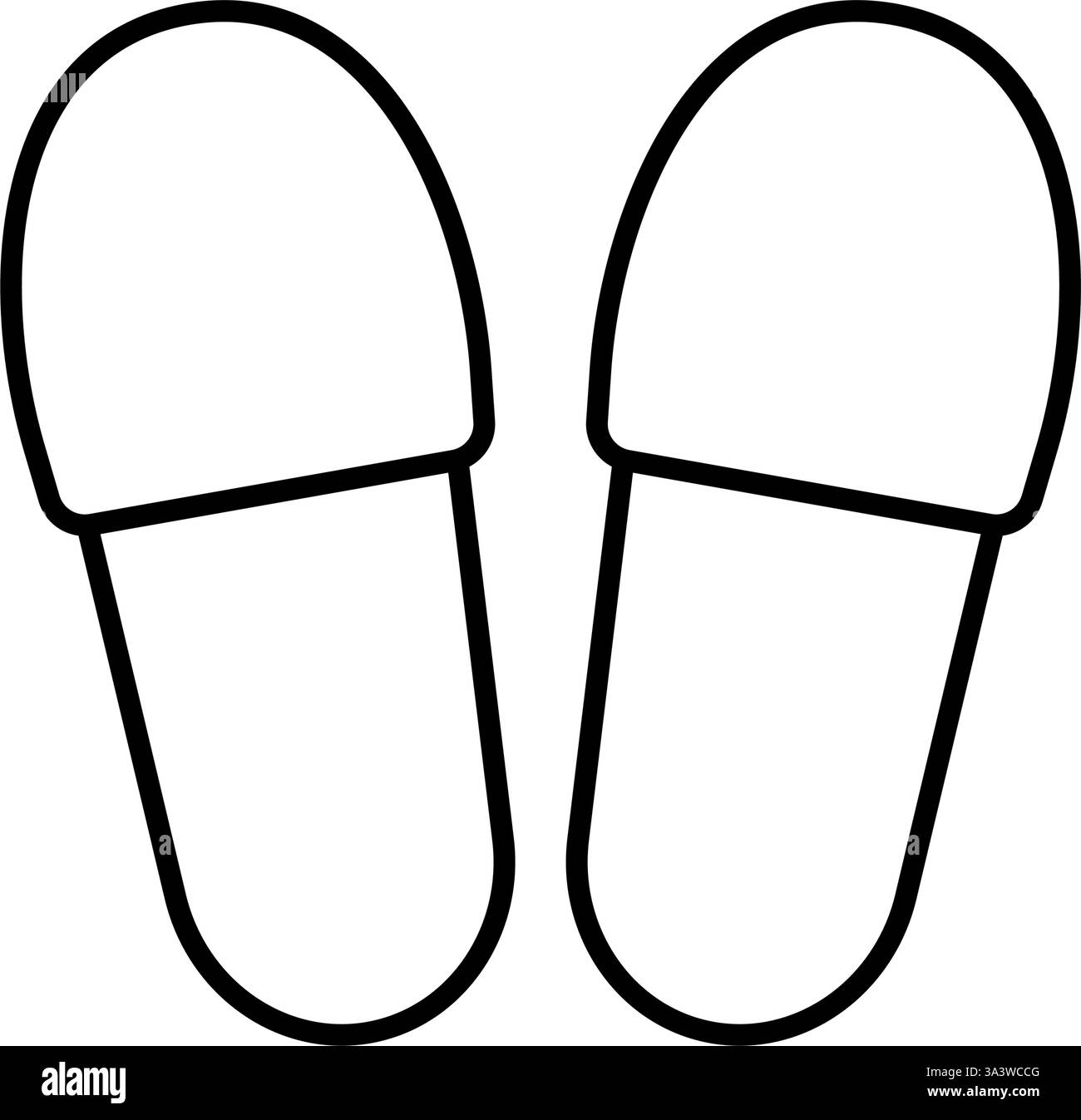 Indoor slippers, Simple black and white line drawing icon of clothing ...