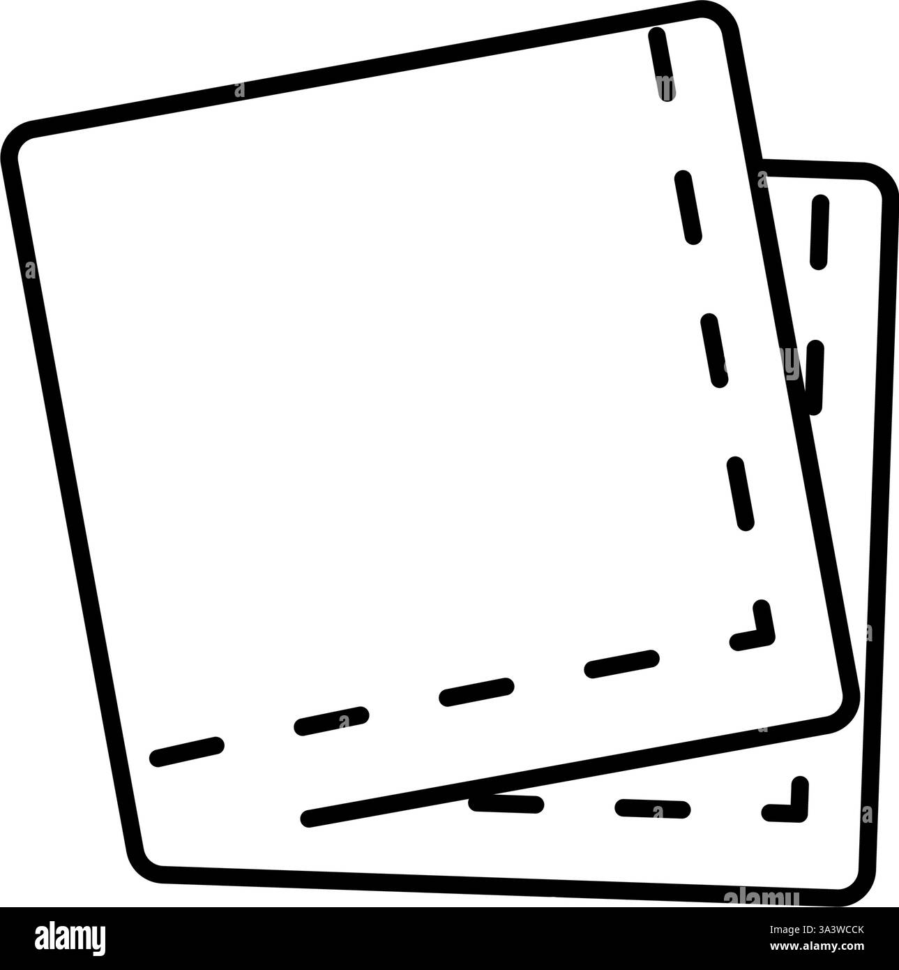 Handkerchief, Simple black and white line drawing icon of clothing ...