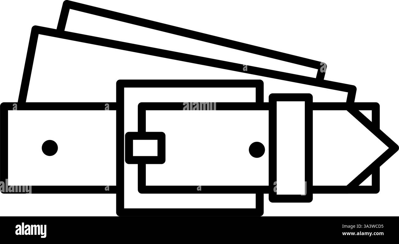 Wrapped belt, Simple black and white line drawing icon of clothing ...