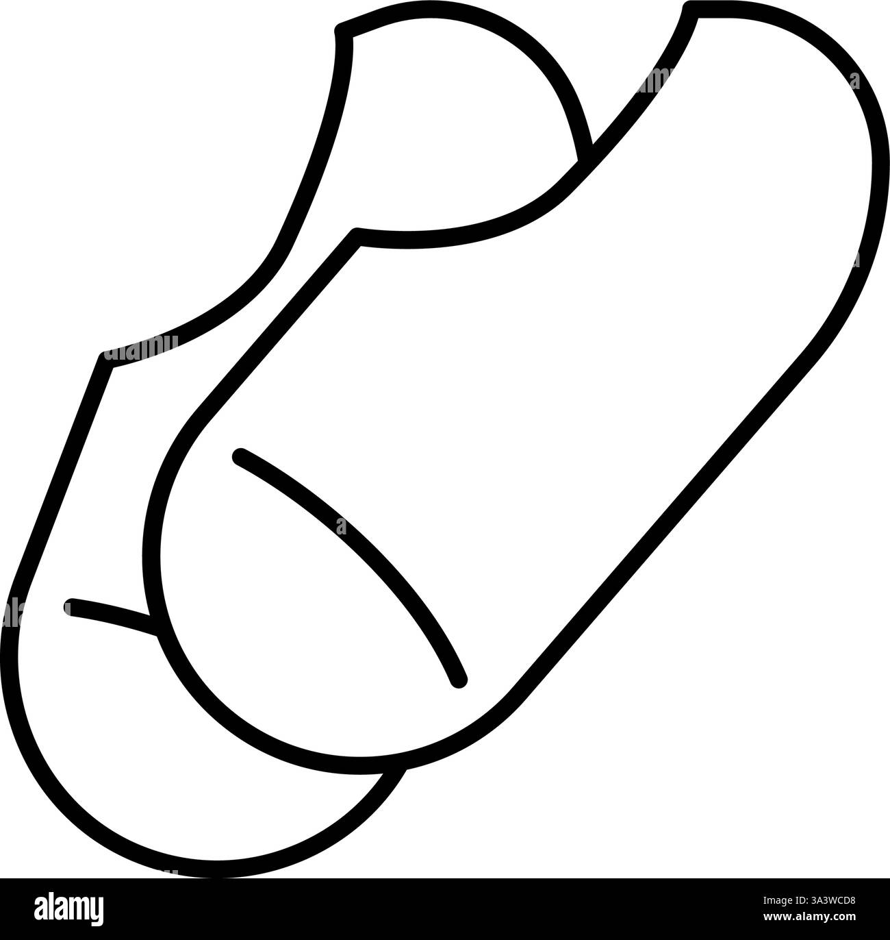 Foot-cover, Simple black and white line drawing icon of clothing ...