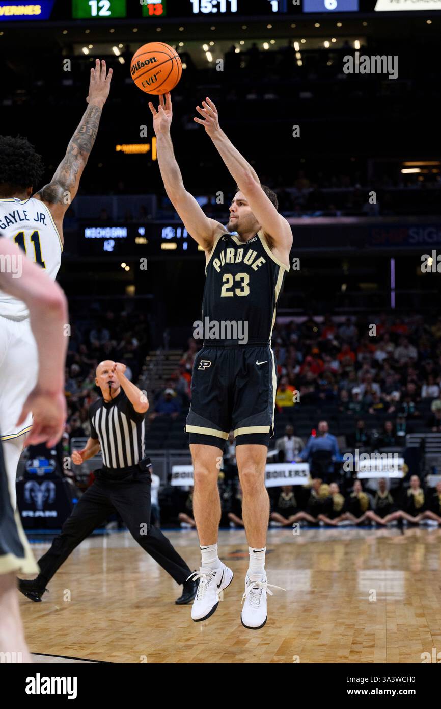 INDIANAPOLIS, IN - MARCH 14: Purdue Boilermakers forward Camden Heide ...