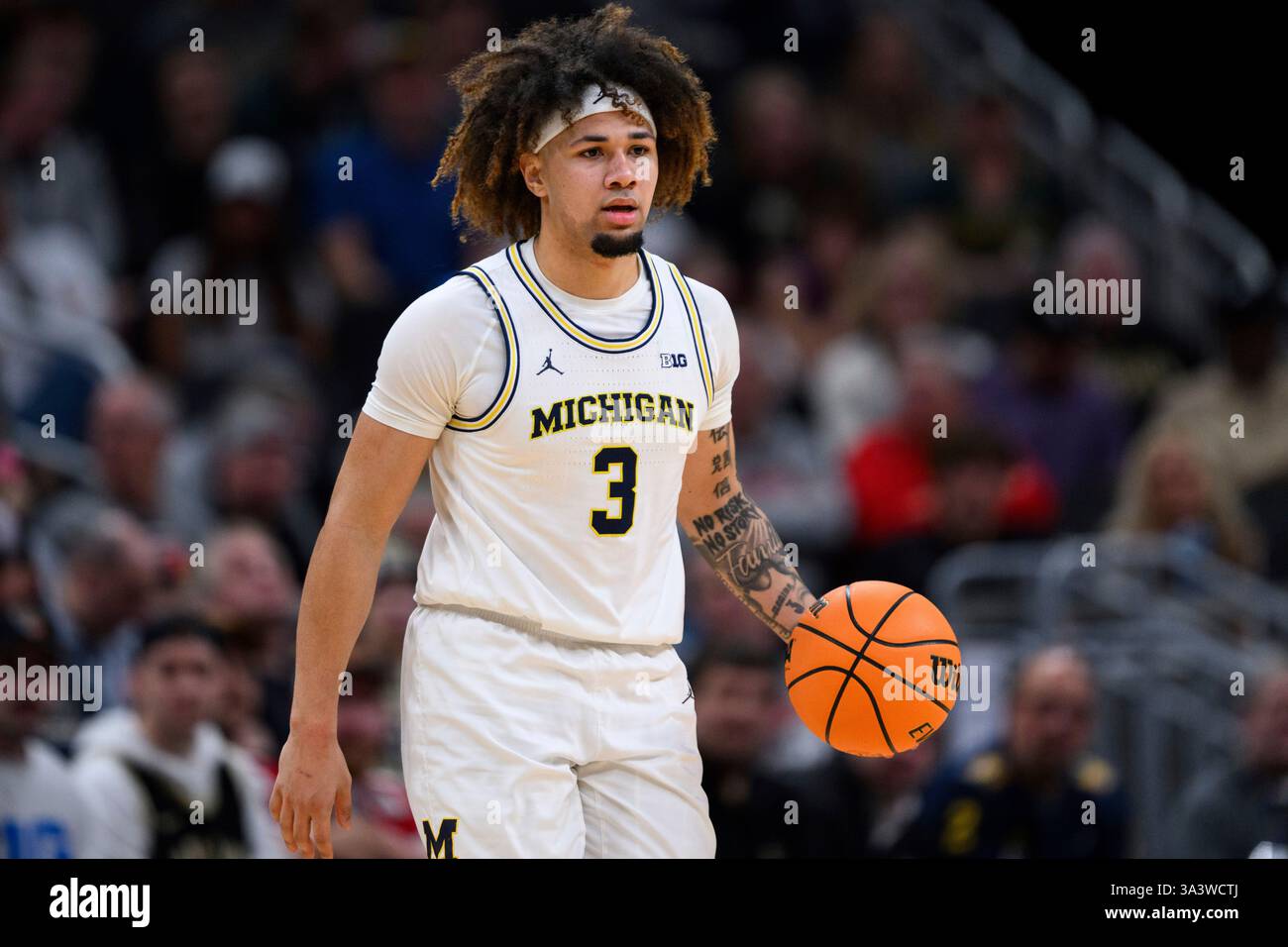 INDIANAPOLIS, IN - MARCH 14: Michigan Wolverines guard Tre Donaldson (3 ...
