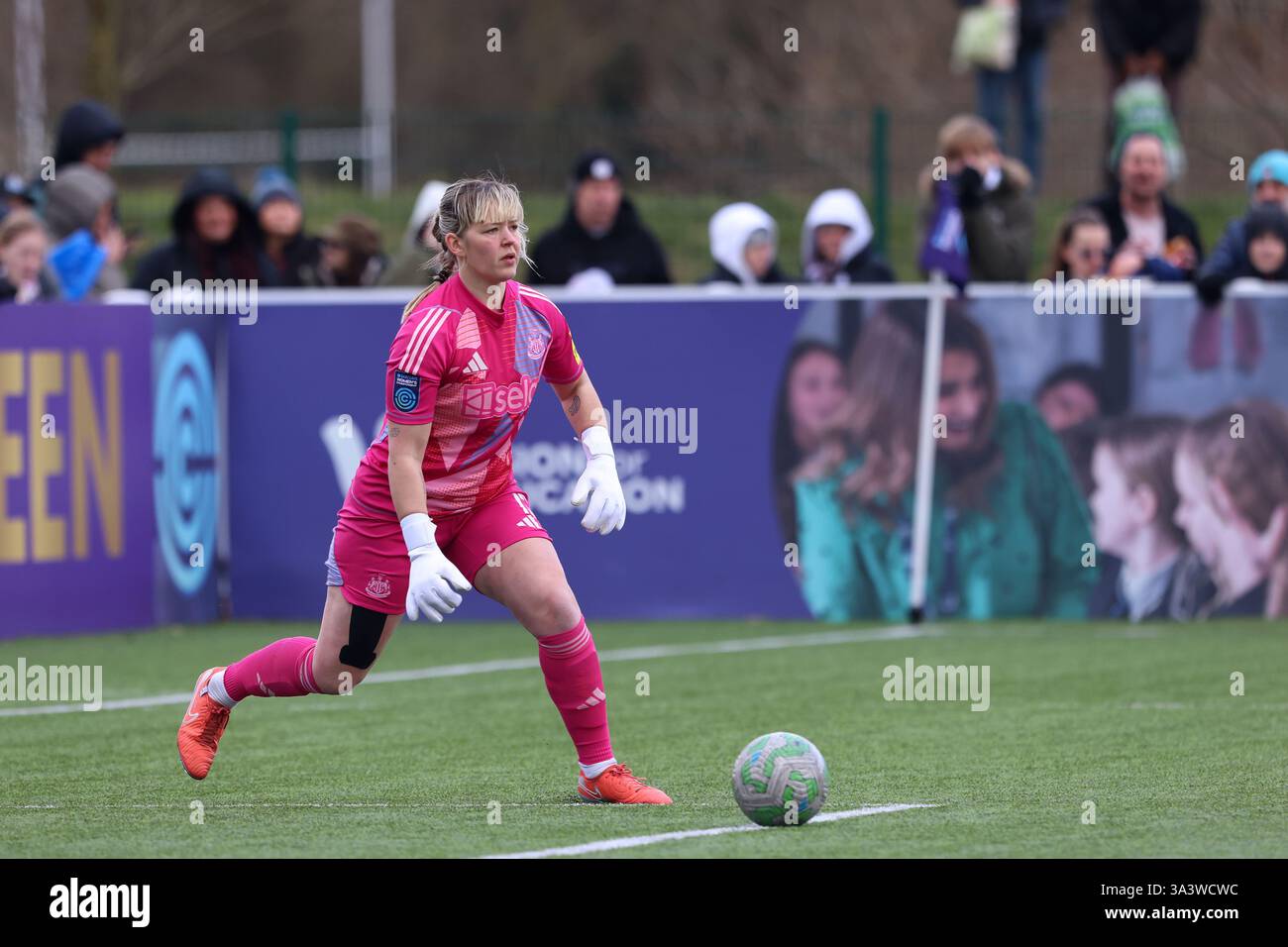 Newcastle's Claudia Moan in action during the Barclays Women's ...