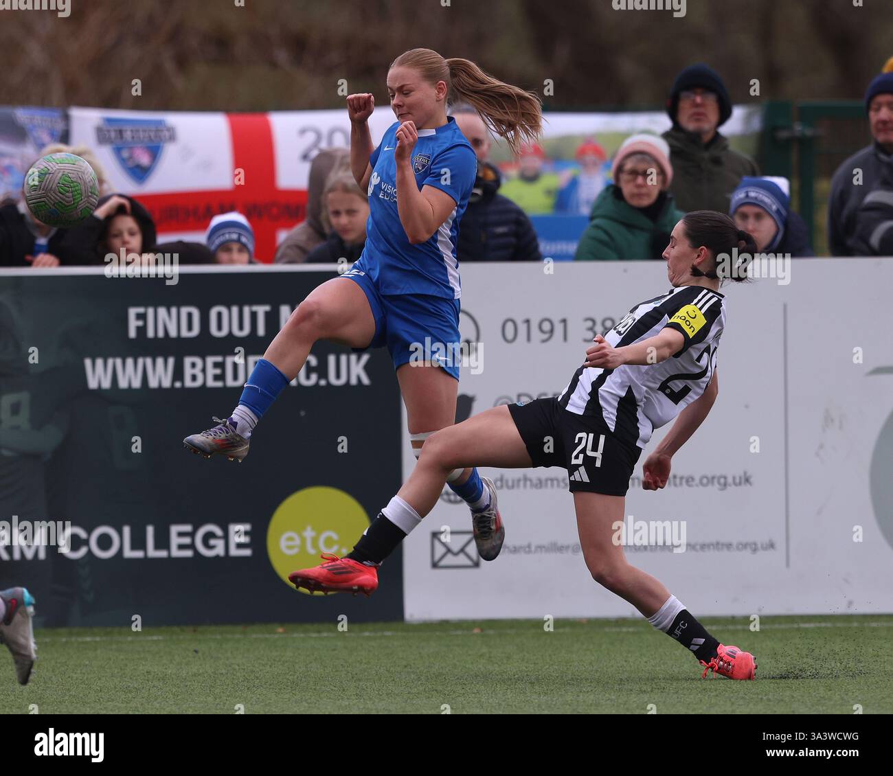 Newcastle's Charlotte Wardlaw is seen in action with Durham Women's ...
