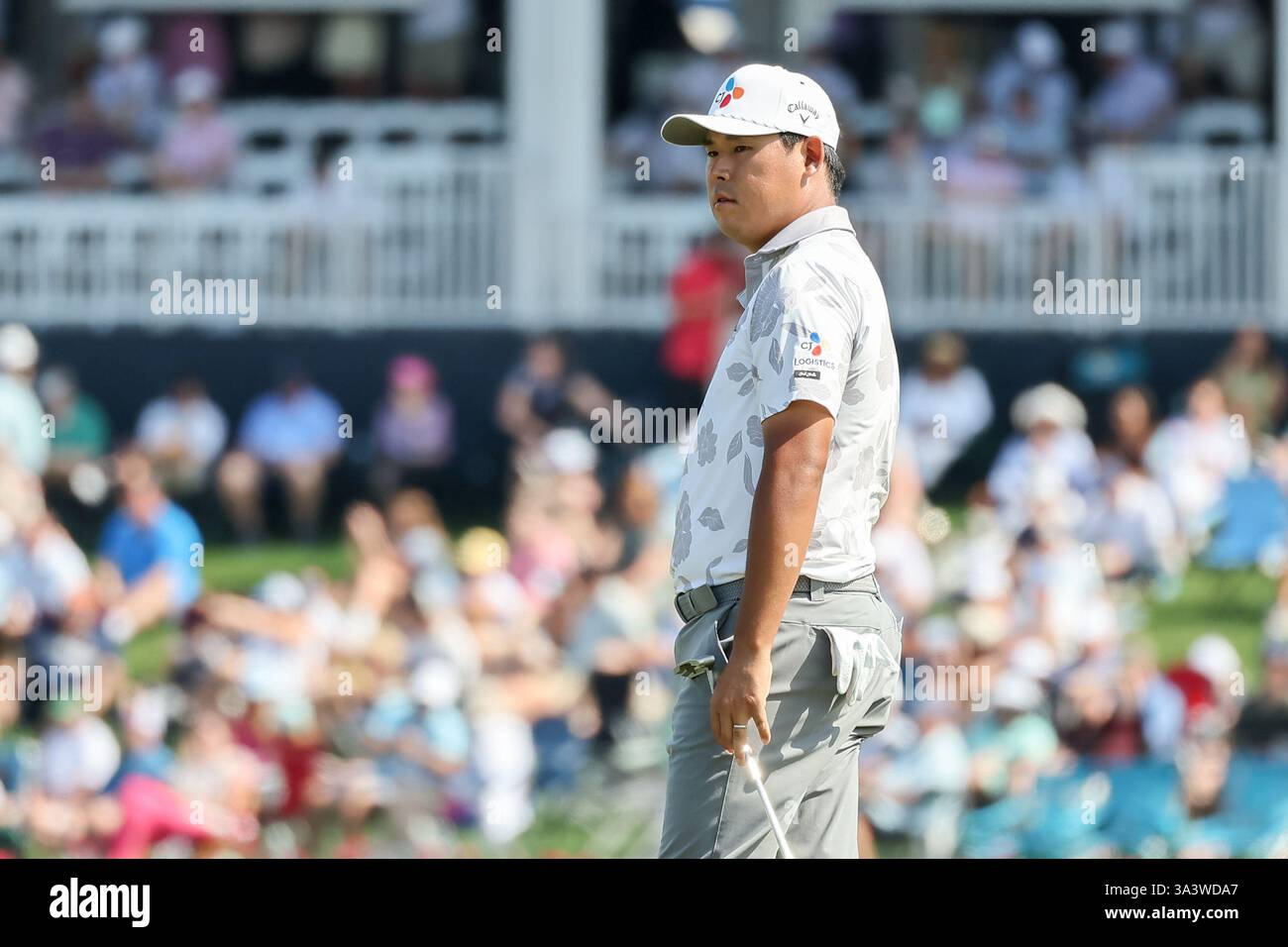 March 15, 2025: Si Woo Kim on the 17th green during the third round of ...