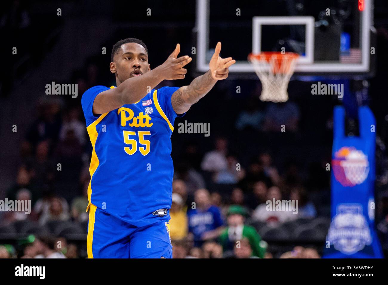 Charlotte, NC, USA. 11th Mar, 2025. Pittsburgh Panthers forward Zack ...