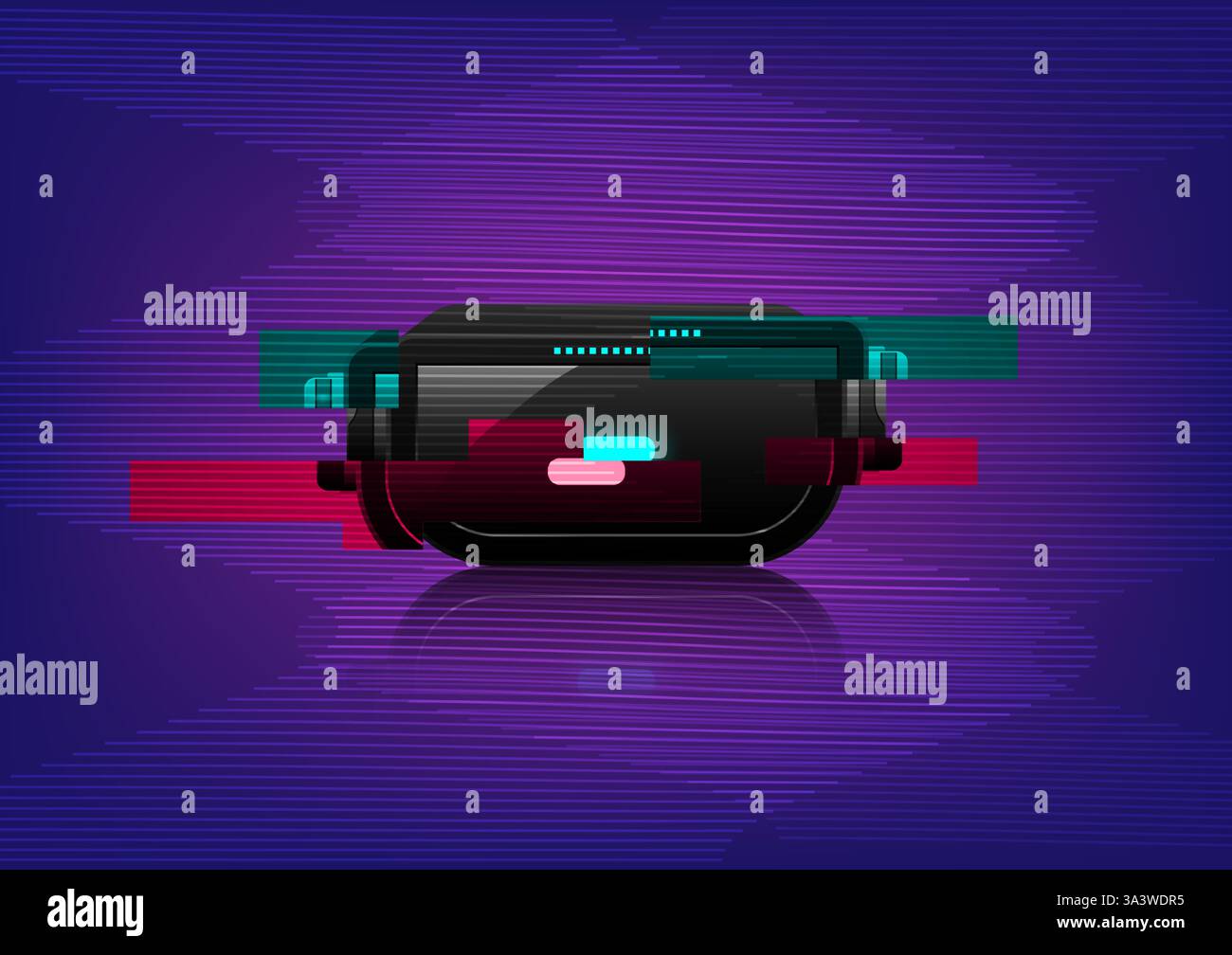 Abstract background with 3d virtual distortion, stock vector Stock Vector Image & Art - Alamy