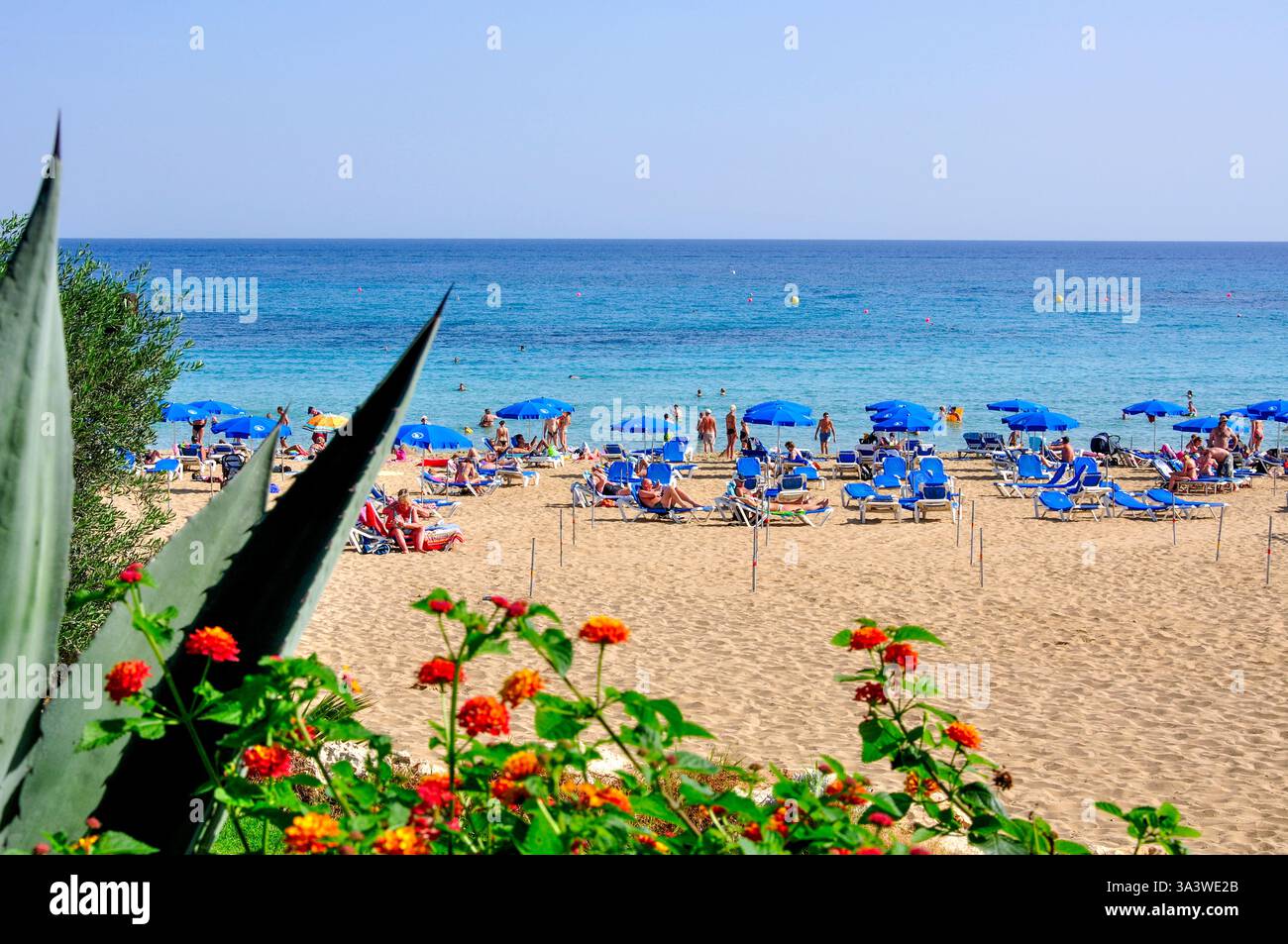 Beach view, Fig Tree Bay, Protaras, Famagusta District, Republic of ...