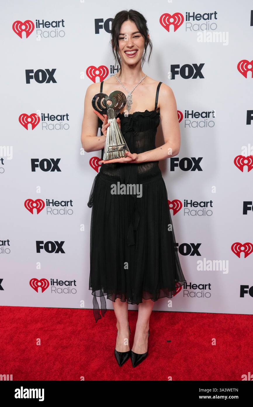 Gracie Abrams, winner of the award for breakthrough artist of the year ...