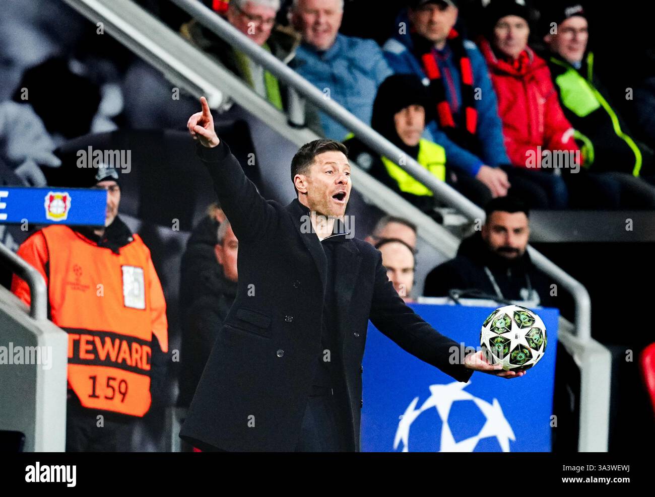 Bay Arena, Leverkusen, Germany. 11th Mar, 2025. Xabi Alonso of Bayer 04 ...