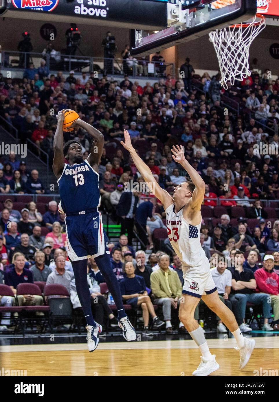 March 11 2025 Las Vegas, NV, U.S.A. Gonzaga forward Graham Ike (13 ...