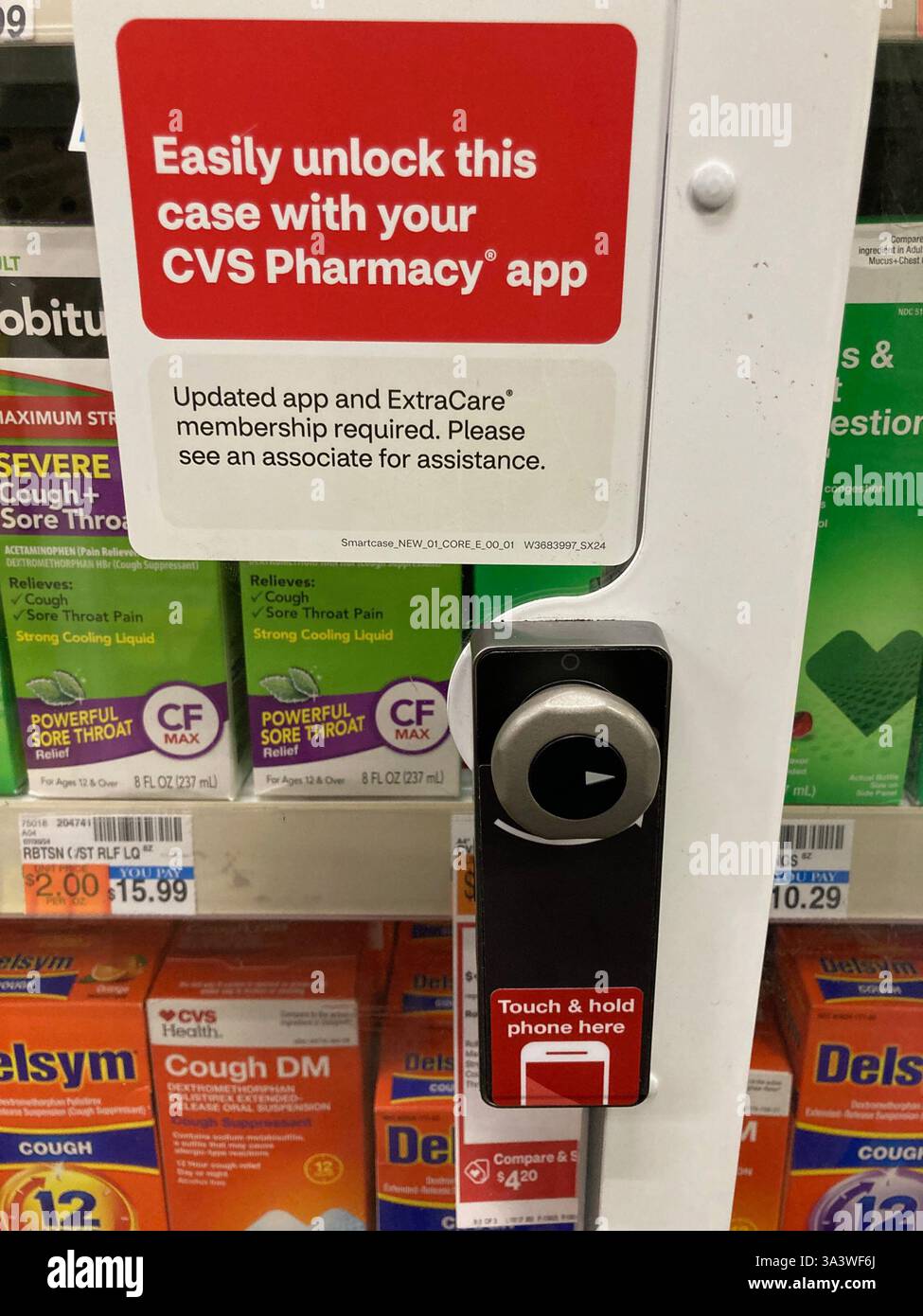March 17, 2025, New York City, New York, USA: CVS IPHONE touch and hold ...