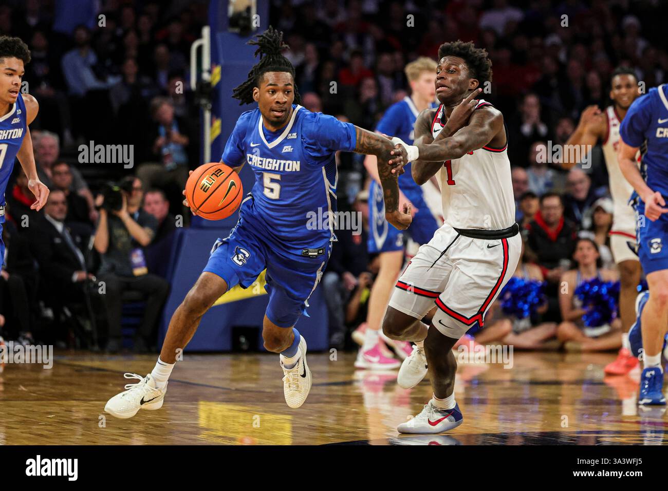 March 15, 2025, New York City, New York, USA: Creighton Bluejays guard ...