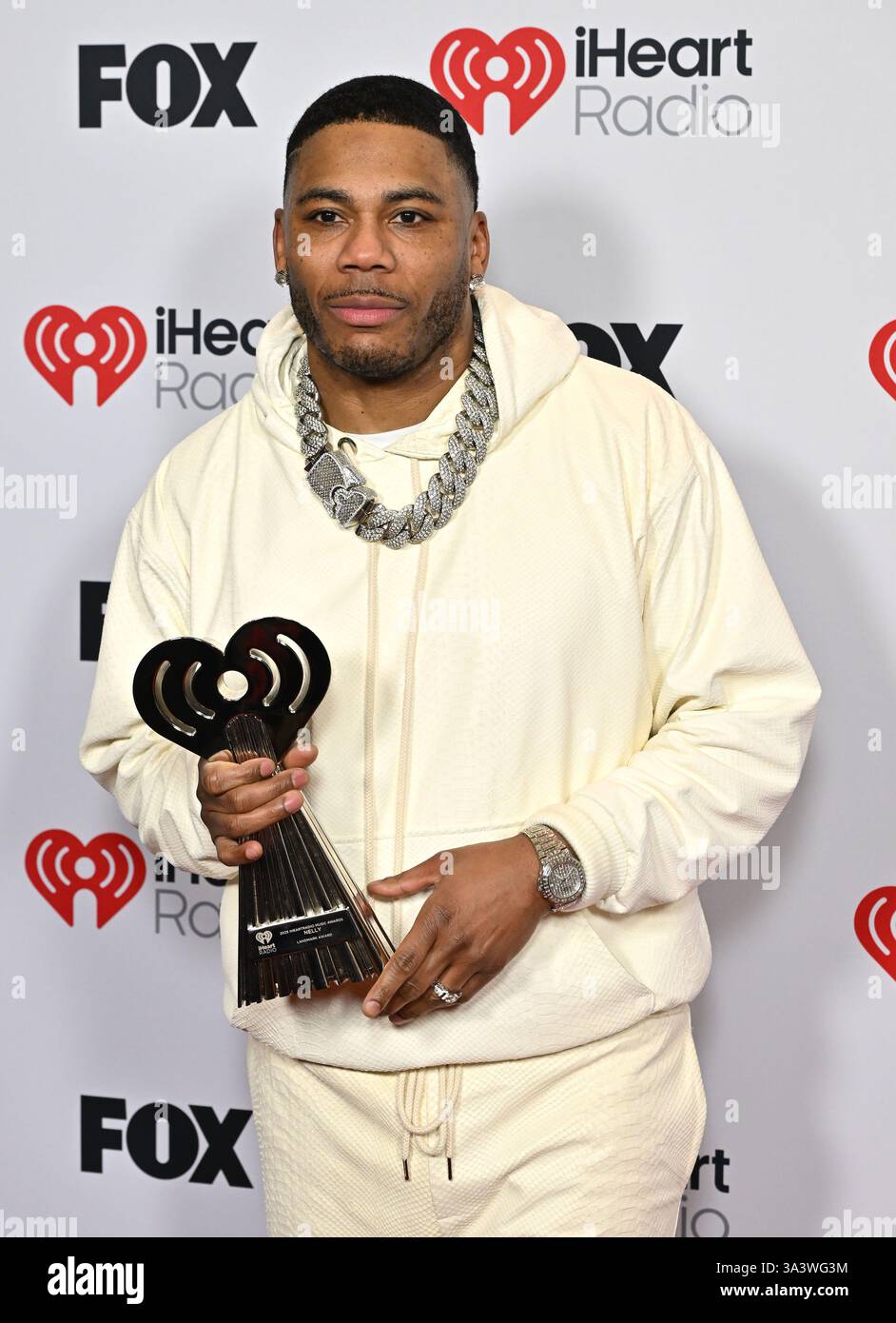 Hollywood, USA. 17th Mar, 2025. Nelly arriving to the 2025 iHeartRadio ...