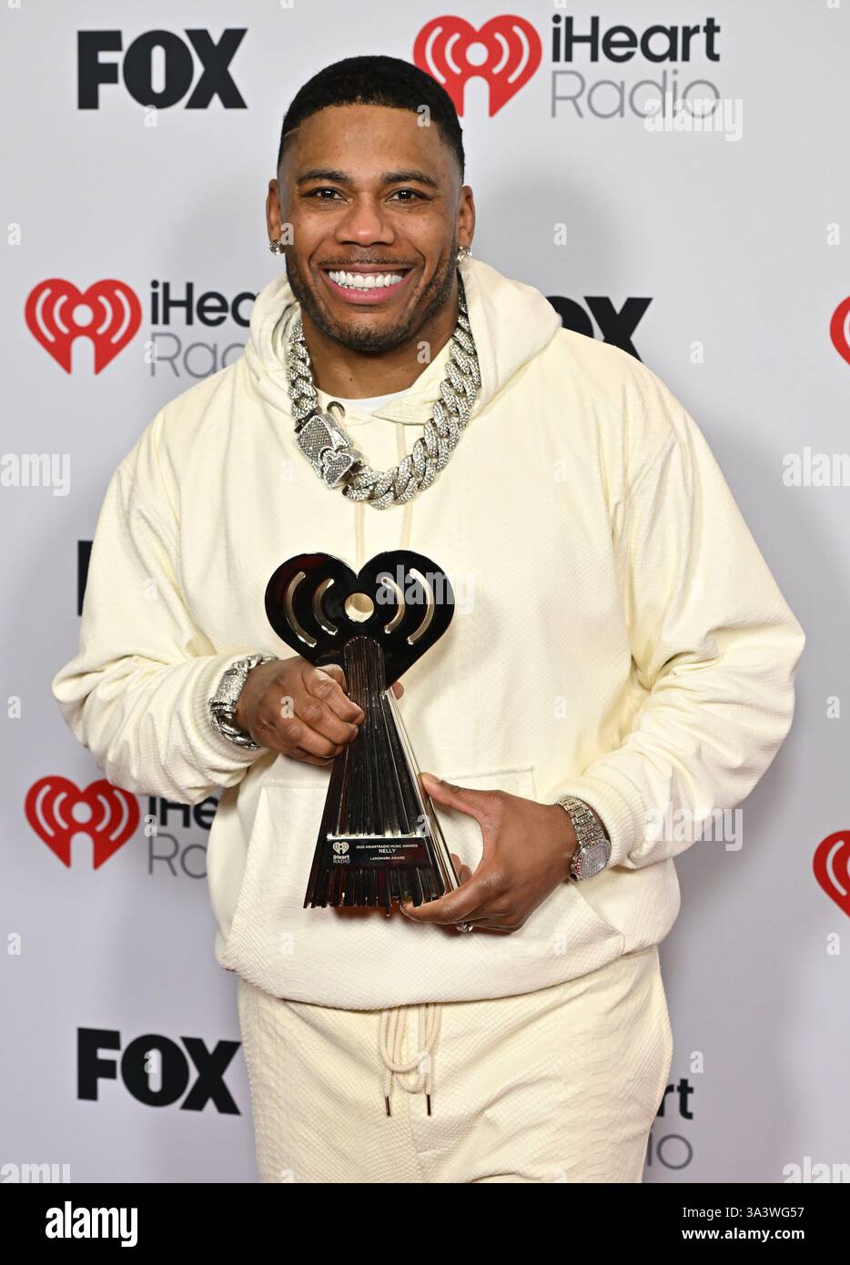 Hollywood, USA. 17th Mar, 2025. Nelly arriving to the 2025 iHeartRadio ...