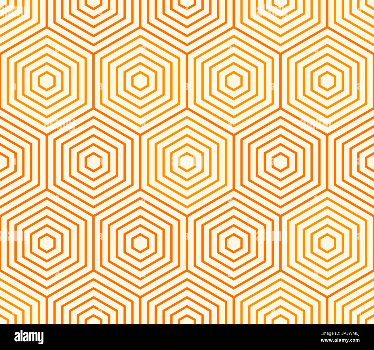 Minimalistic hexagon background. Simple stacked hexagons. Orange color tones. Large hexagons ...