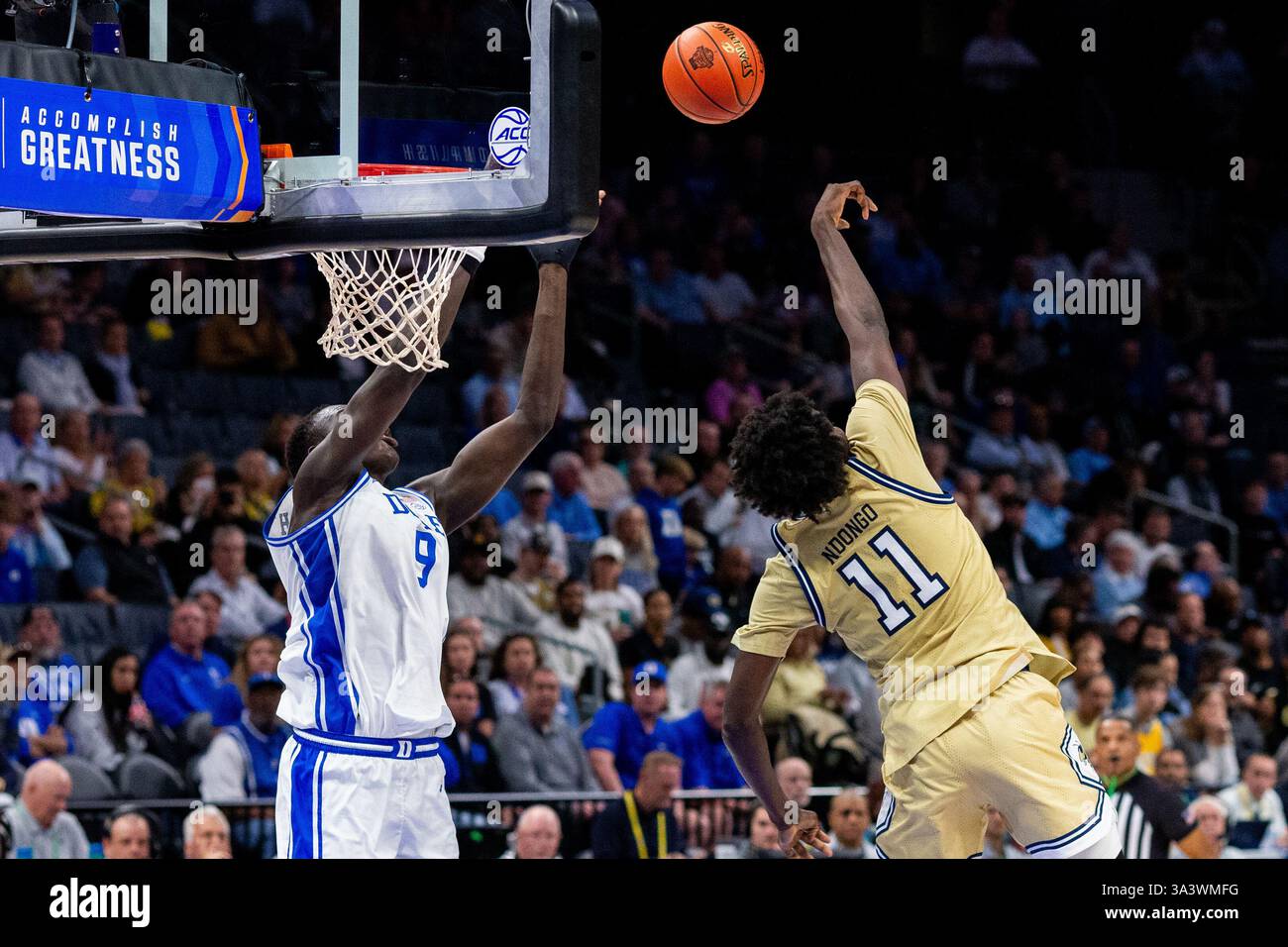 March 13, 2025: Georgia Tech Yellow Jackets forward Baye Ndongo (11 ...