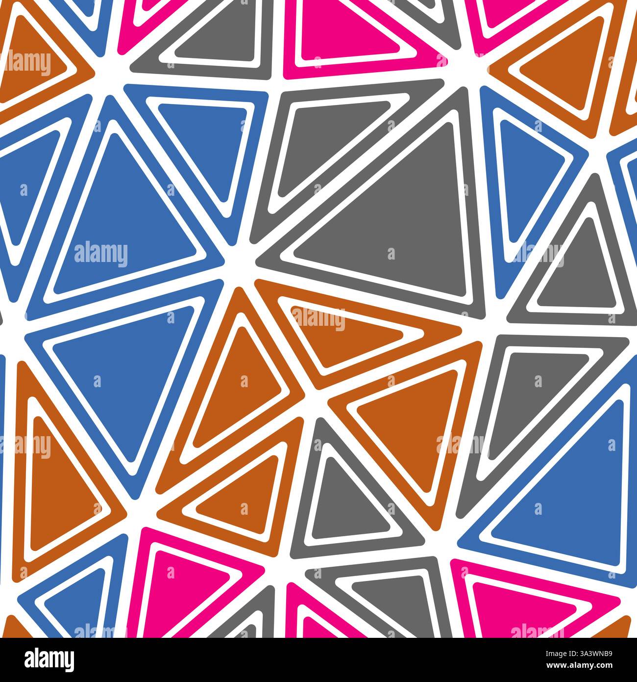 Abstract Mosaic Background Rounded Solid Shapes In Frames Big Triangles Size Multiple Colors