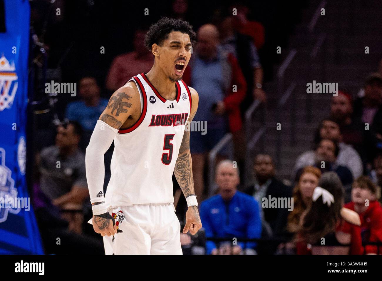 March 13, 2025: Louisville Cardinals guard Terrence Edwards Jr. (5 ...