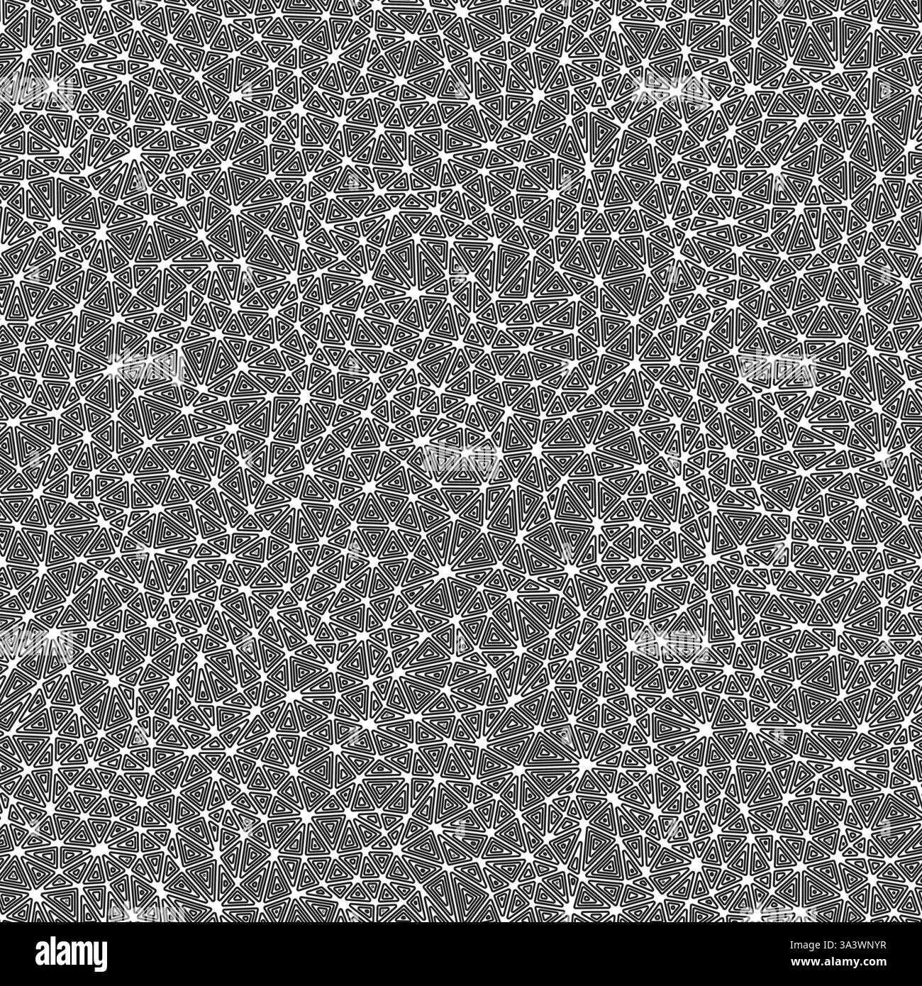 Mosaic Background Small Triangles Size Multiple Repeated Inner Triangles Black And White