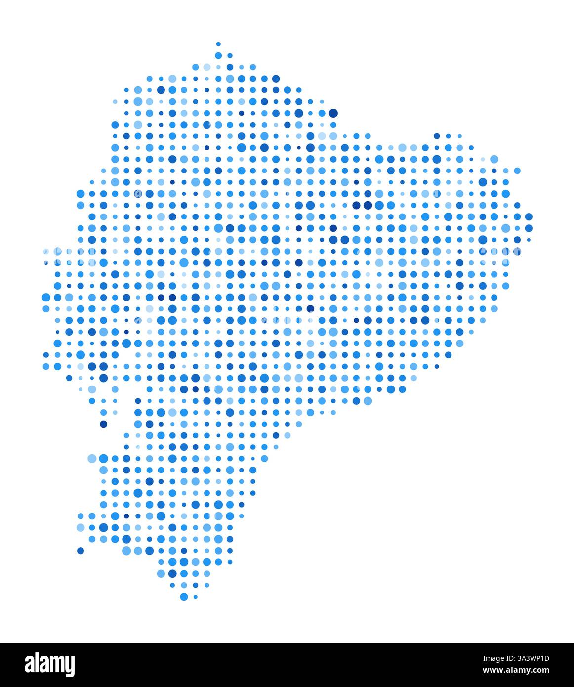 Ecuador Dot Map. Country Digital Style Shape. Ecuador vector image ...