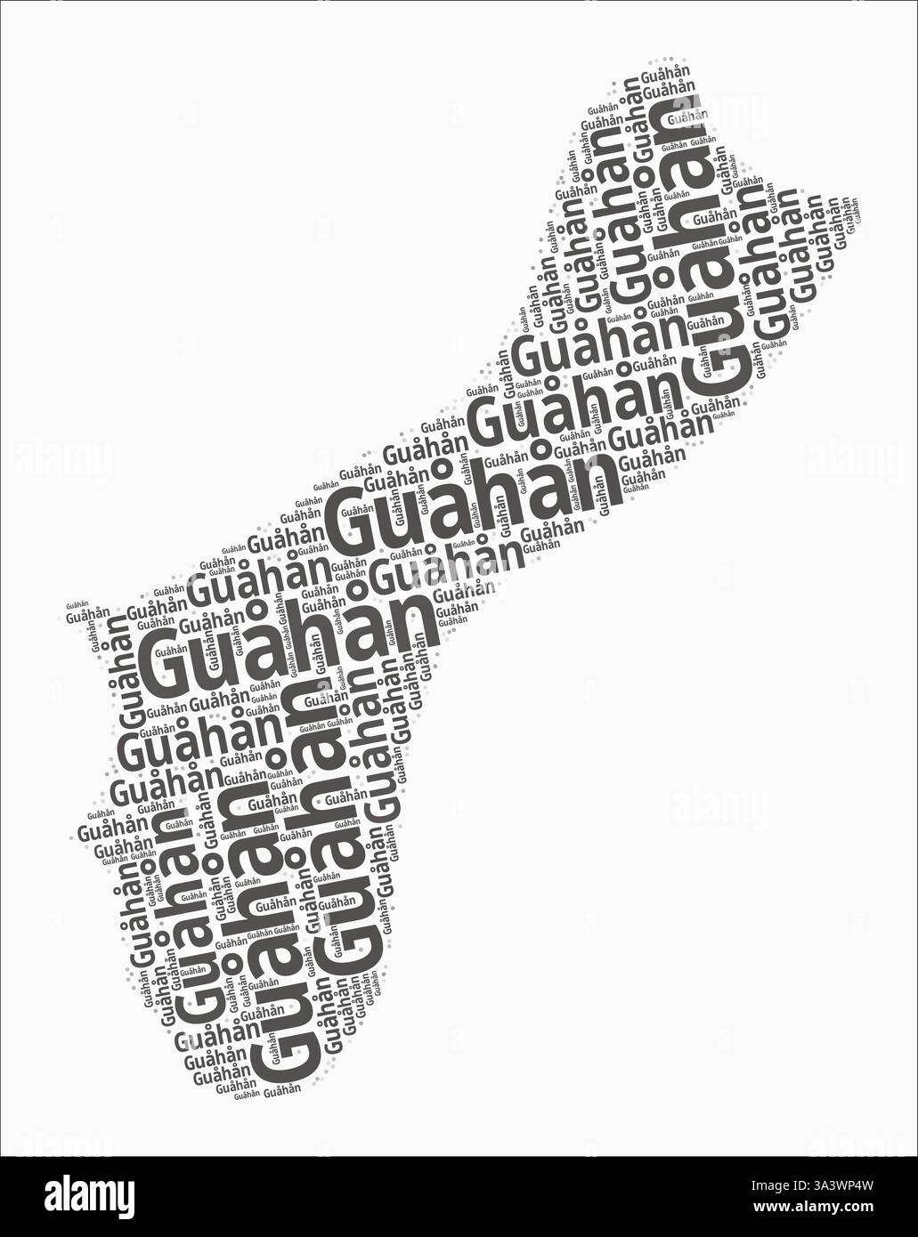 Guam Text Style Regions. Country region names word clouds in English ...