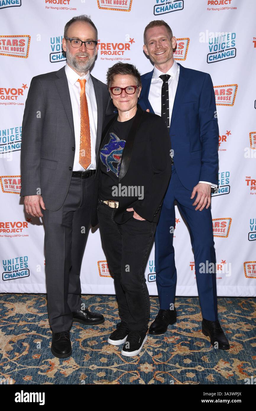 New York, USA. 17th Mar, 2025. (L-R) Christopher Dimond, Chris Nee and ...