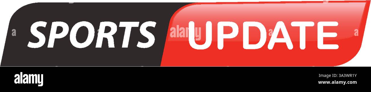 Bold vector illustration featuring a modern sports update banner ...