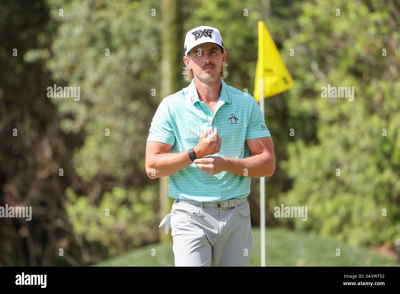 Ponte Vedra, FL, USA. 14th Mar, 2025. Jake Knapp on the 10th hole ...