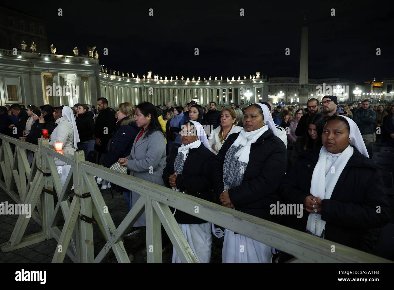 Nuns recite the rosary during the prayer of the Holy Rosary for the ...