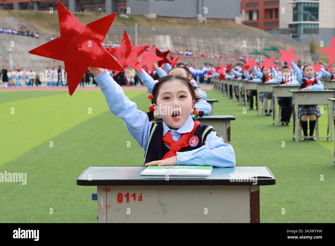 BAZHONG, CHINA - MARCH 17, 2025 - Experimental elementary school ...