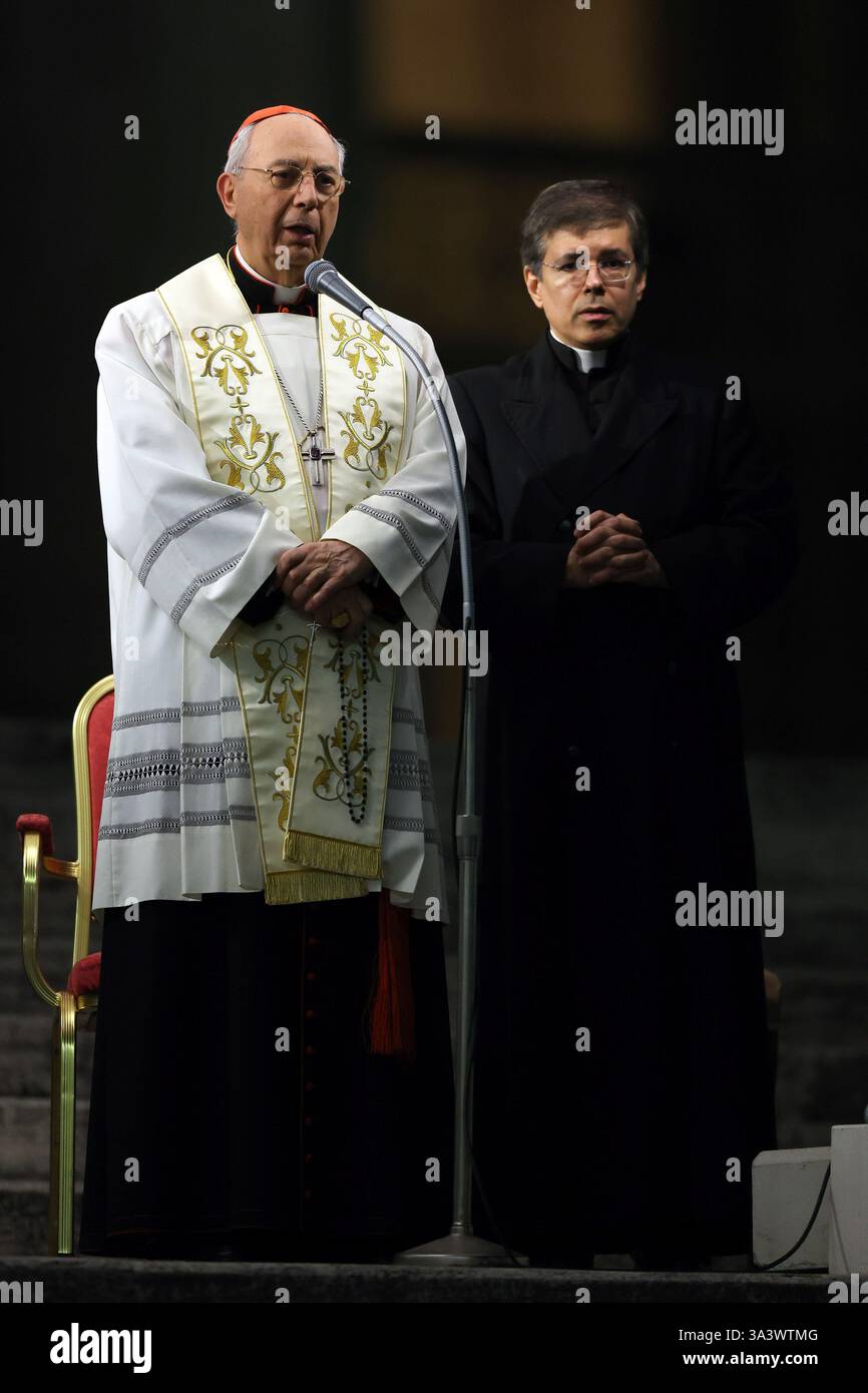 Vatican, Italy. 17th Mar, 2025. Cardinal Dominique Mamberti, Prefect of ...