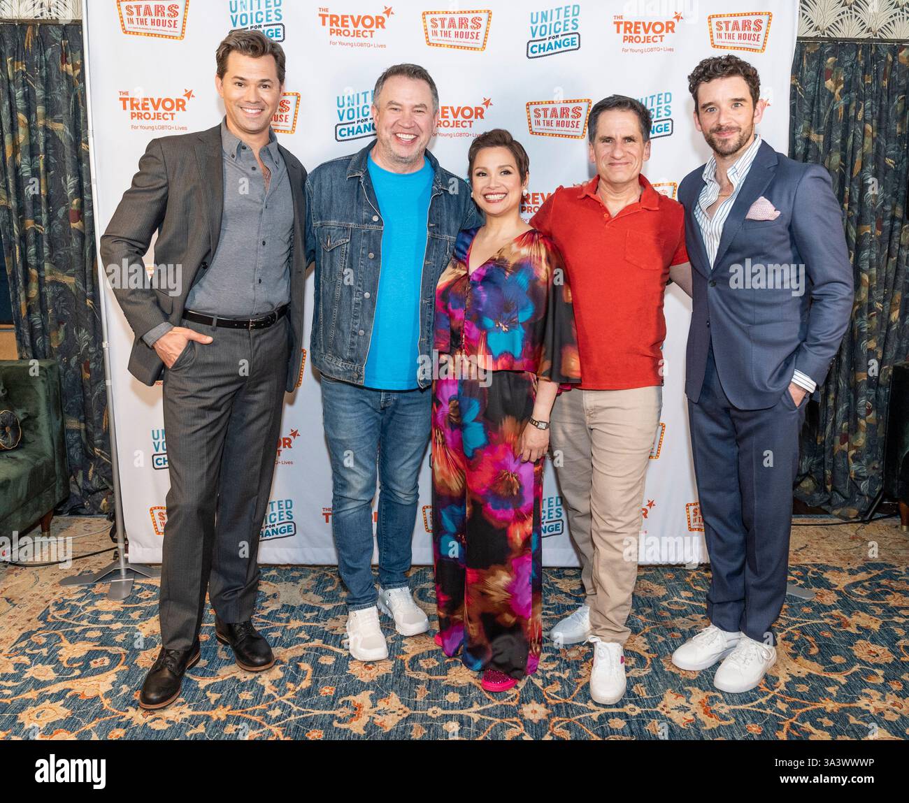 New York, NY, March 17, 2025: Andrew Rannells, James Wesley Jackson ...