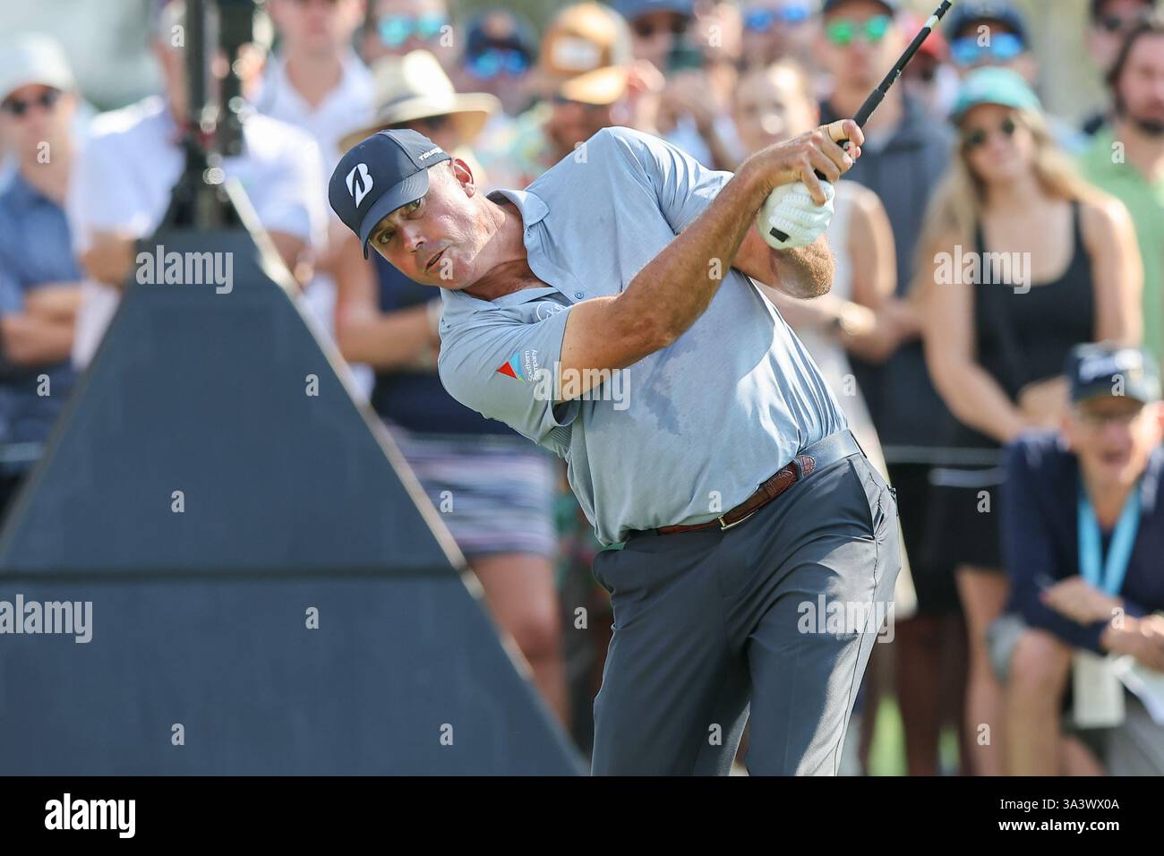March 15, 2025: Matt Kuchar hits his tee shot on the 6th hole during ...