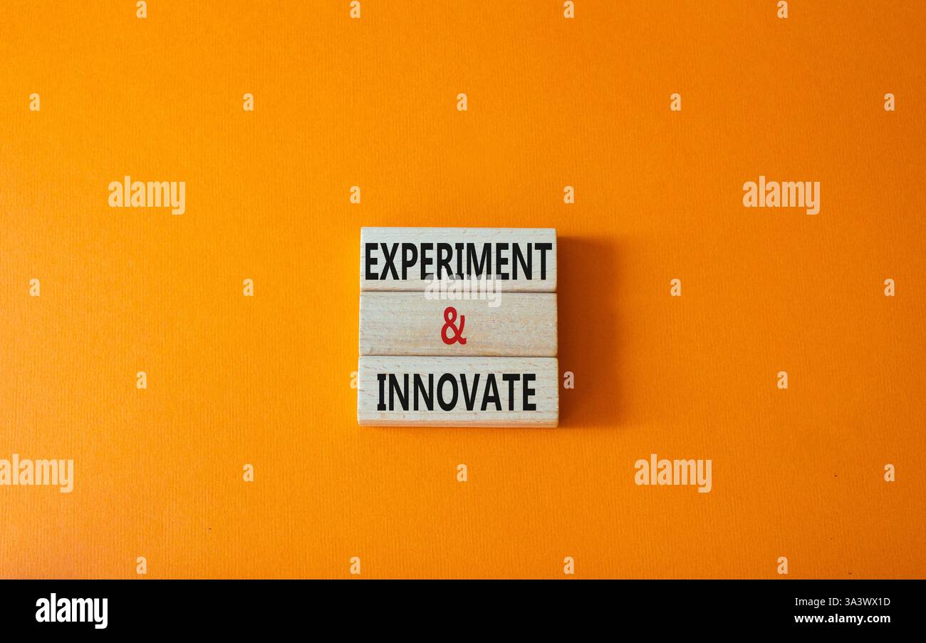 Experiment and innovate symbol. Concept words Experiment and innovate ...