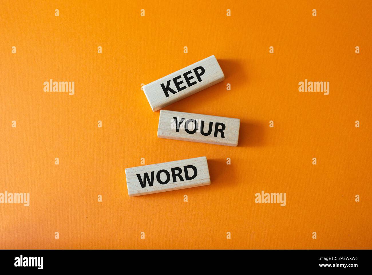 Keep your word symbol. Wooden blocks with words Keep your word ...