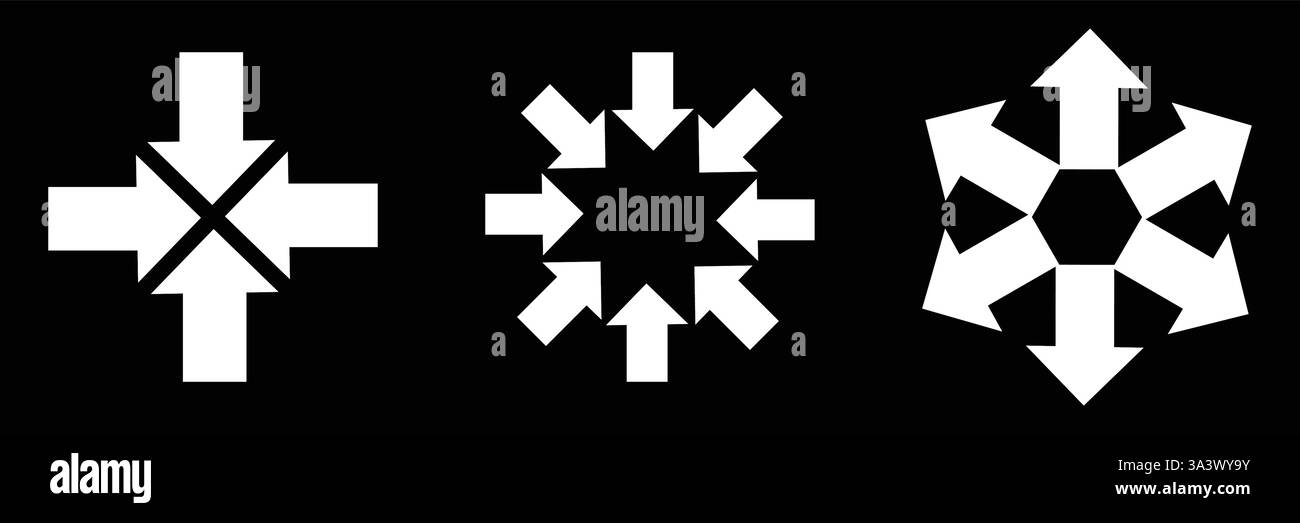 Arrow pointing center, inward arrow icon Stock Vector Image & Art - Alamy