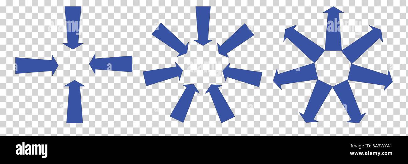 Arrows icon inward outward navigation pointer Stock Vector Image & Art ...