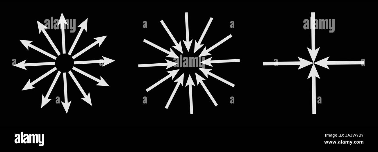 Arrows icon inward outward navigation pointer Stock Vector Image & Art - Alamy