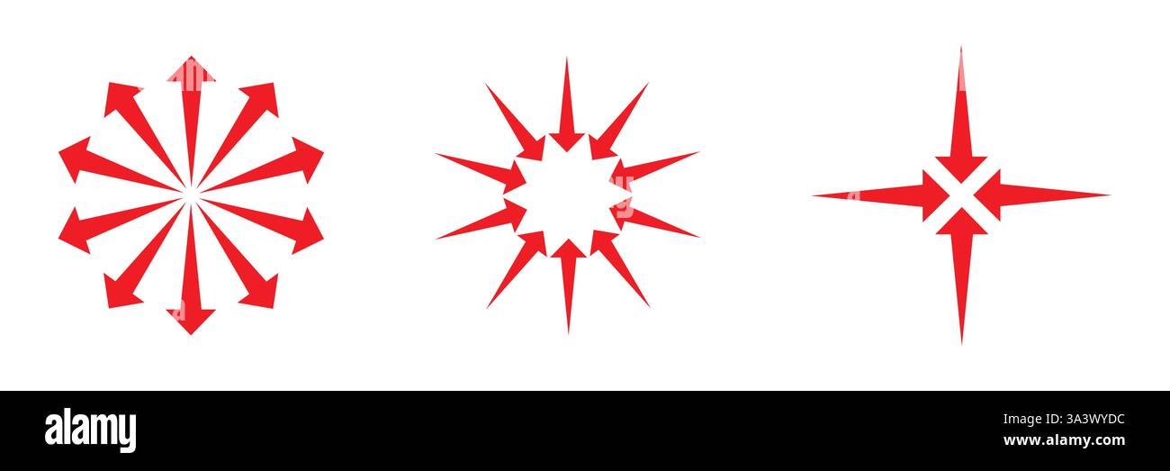 Arrow pointing center, inward arrow icon Stock Vector Image & Art - Alamy