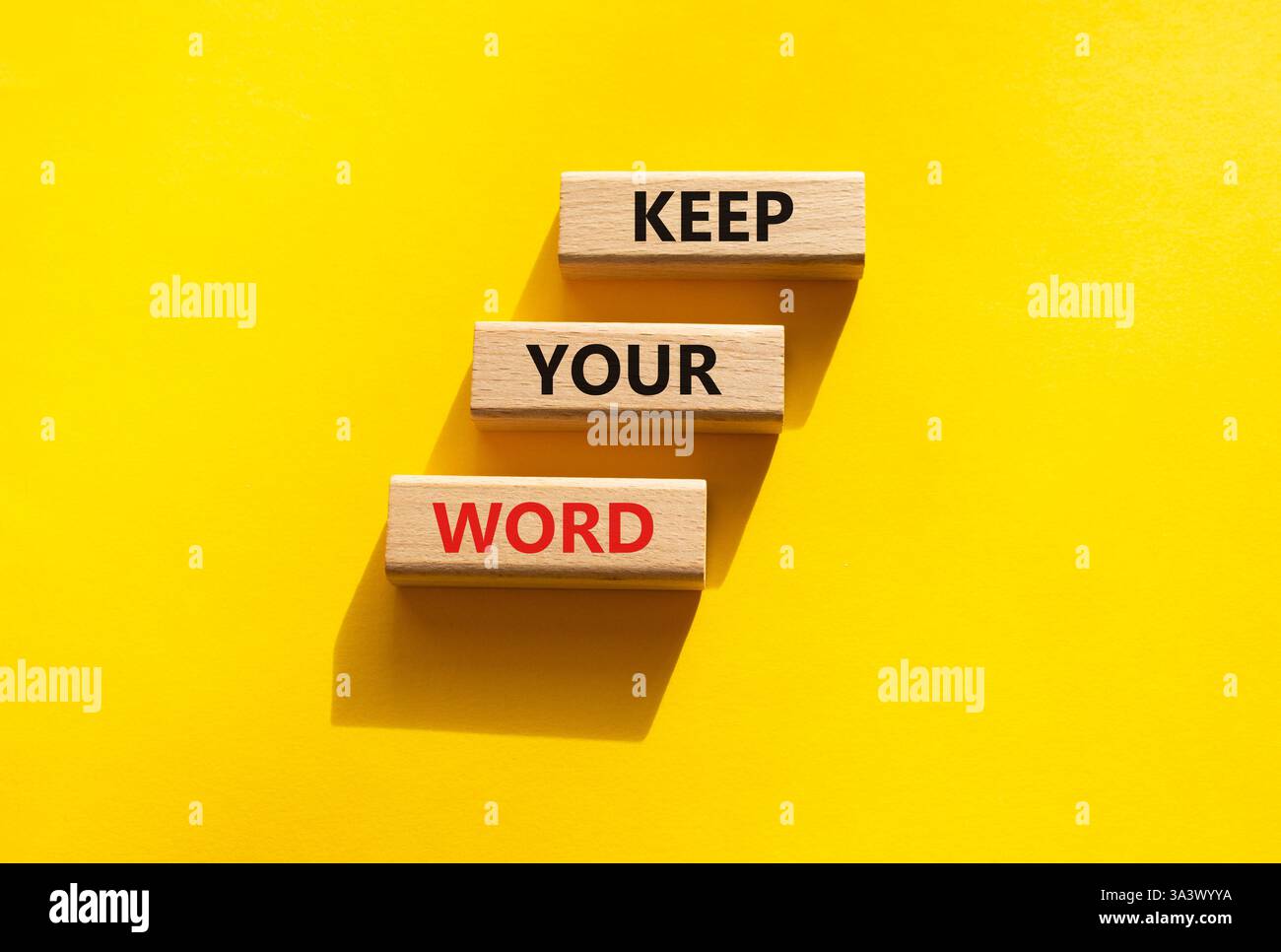 Keep your word symbol. Wooden blocks with words Keep your word ...