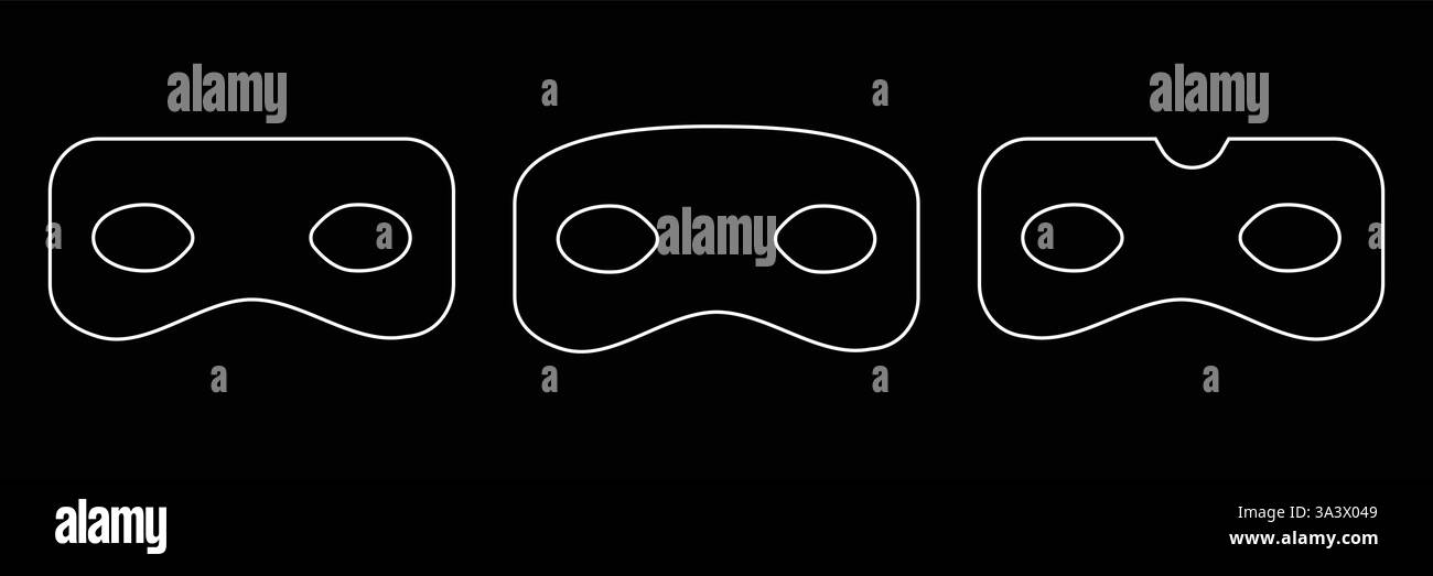 Hero mask characters vector flat icons. Hero cartoon mask and color ...