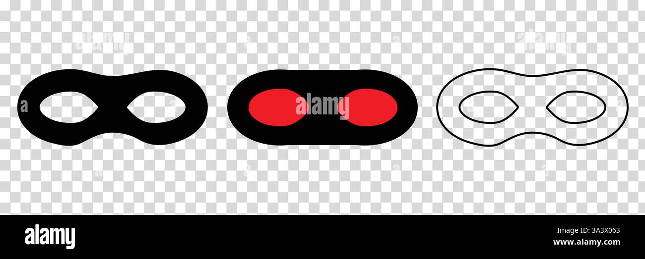 Black Face Mask Cut Out on White Background Stock Vector Image & Art ...