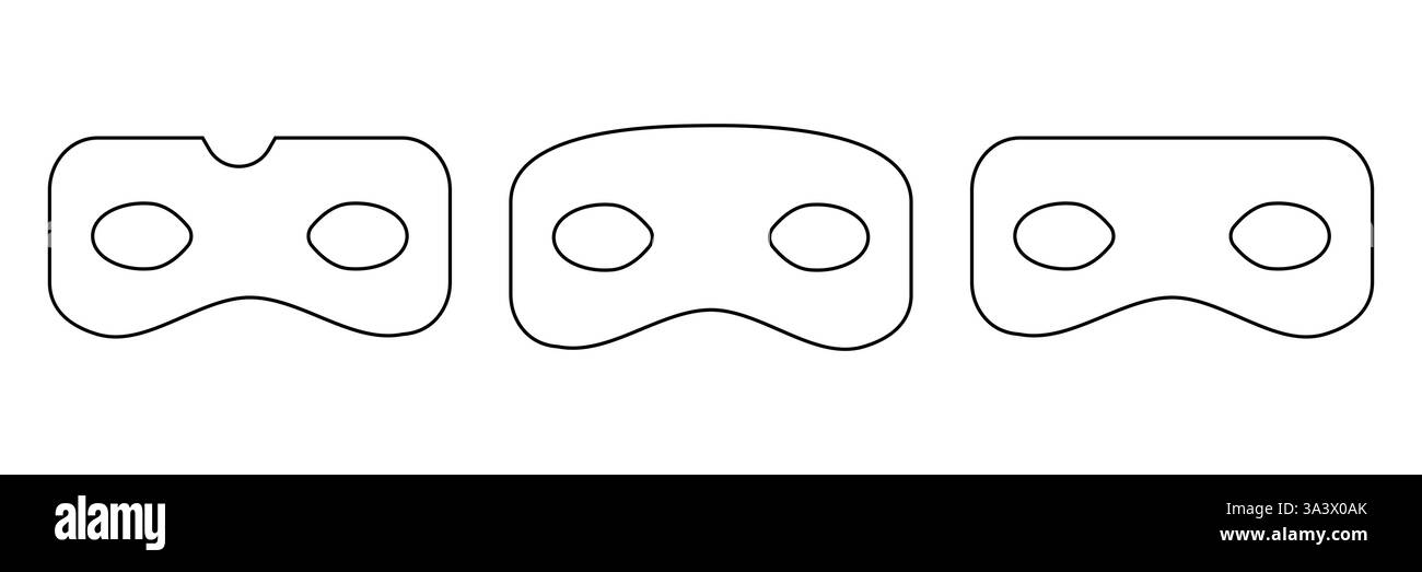 Black Mask Cut Out on White Background Stock Vector Image & Art - Alamy