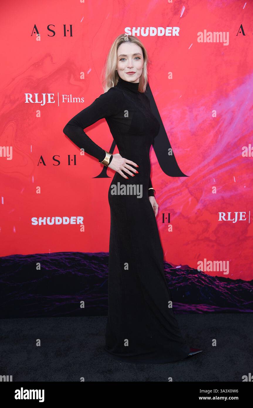 Sarah Bolger arrives at the premiere of "Ash" on Monday, March 17, 2025 ...