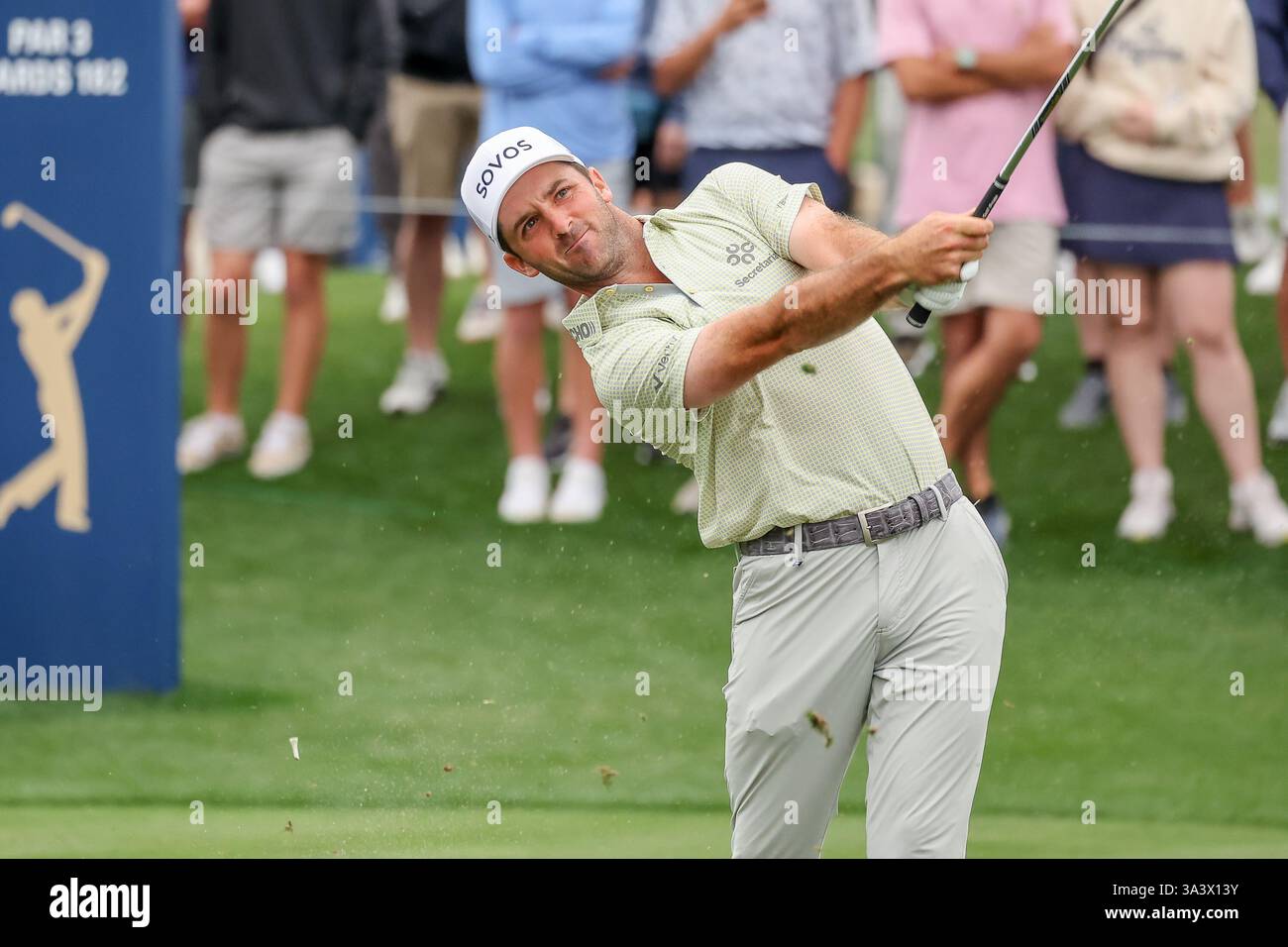 March 16, 2025: Denny McCarthy hits his tee shot on the 3rd hole during ...