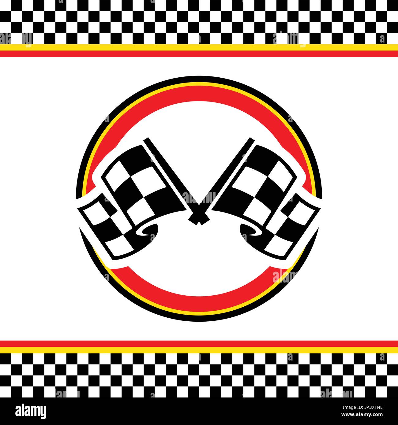 Checkered flag border background hi-res stock photography and images ...